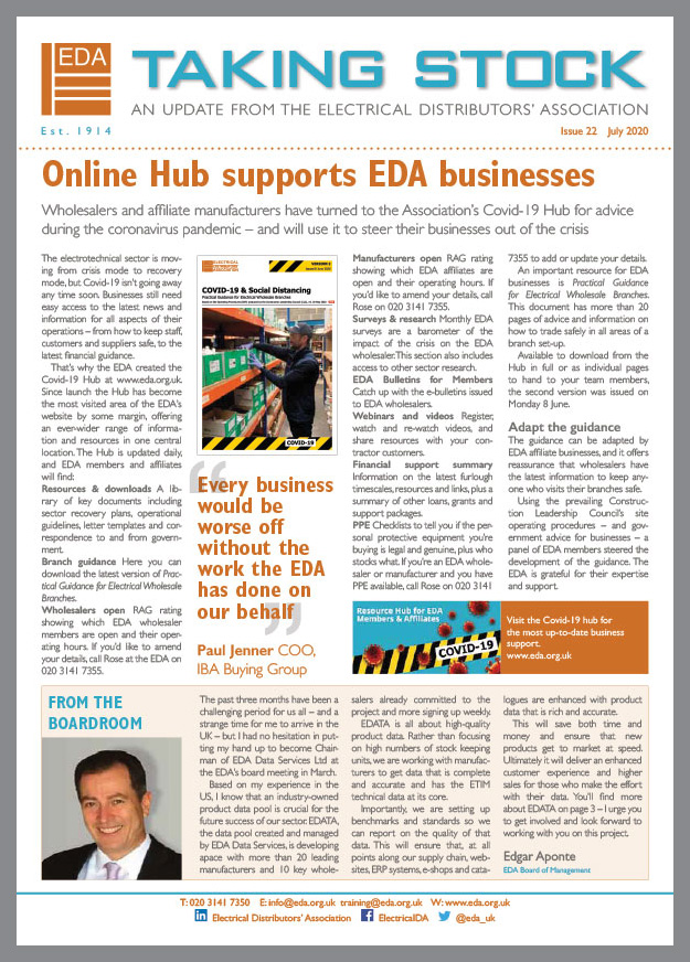 Taking Stock, your EDA quarterly newsletter