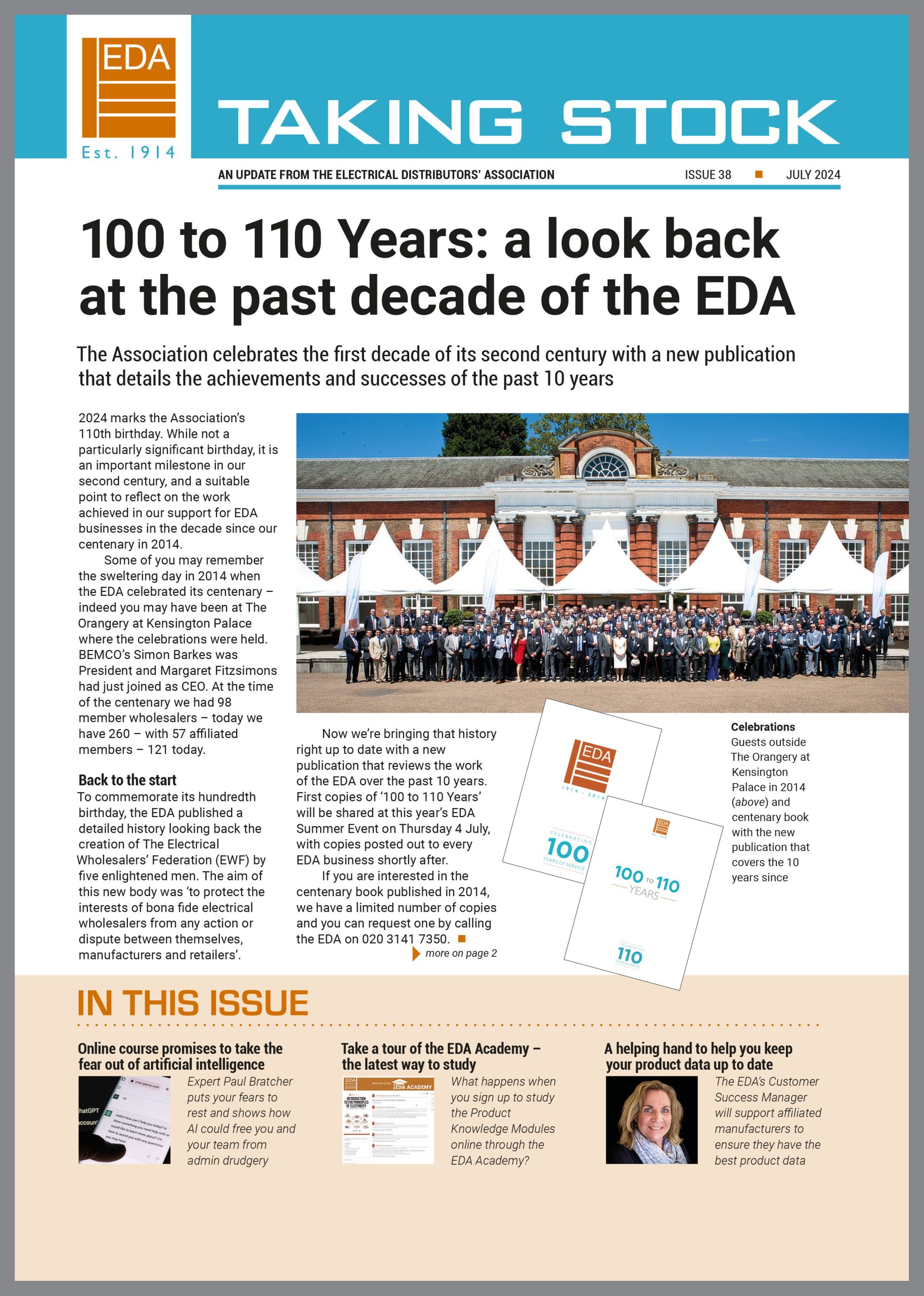 Taking Stock, your EDA quarterly newsletter