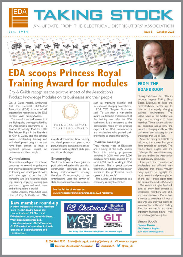 Taking Stock, your EDA quarterly newsletter